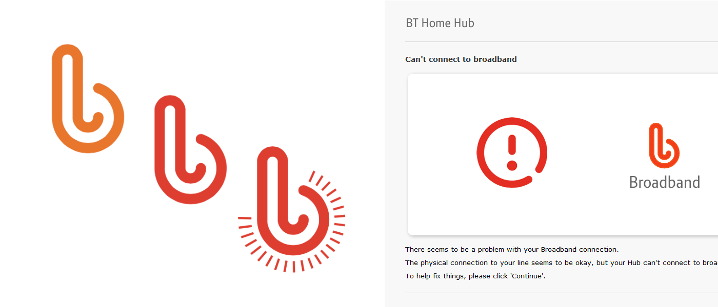 Fix orange flashing light on BT Smart Hub broadband - George Garside